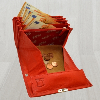 Bedienungs-Geldbeutel Echt Leder -Rote Ledergeldbörse-Gastronomie ...